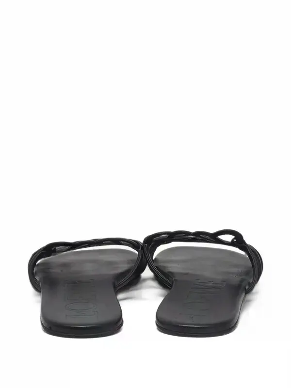 Loewe Anagram Leather Flat Sandals