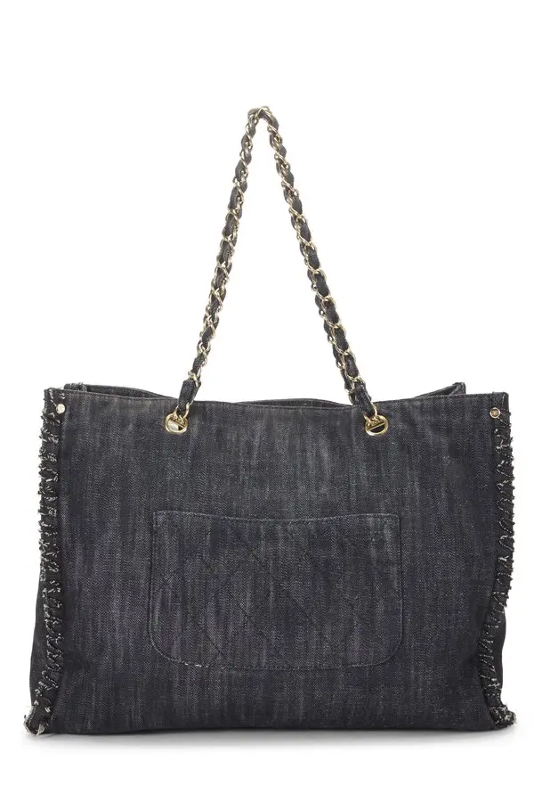 Chanel Denim Night Flight Embroidered Tote Bag