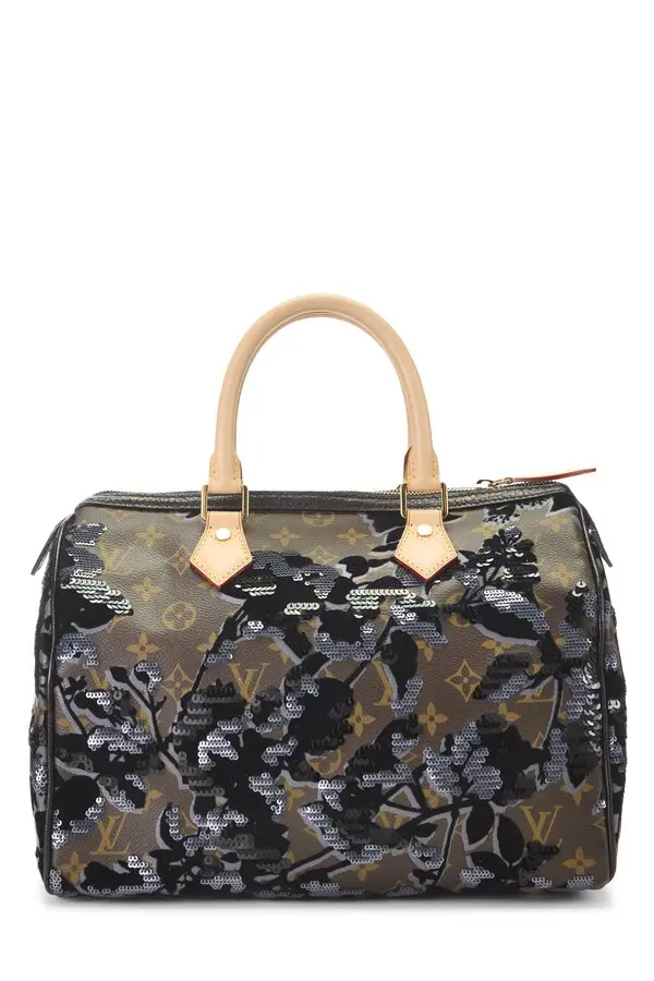 LOUIS VUITTON Monogram Canvas Fleur De Jais Speedy 30
