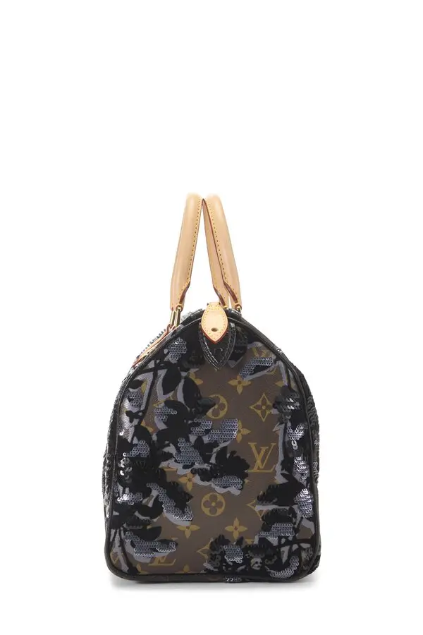 LOUIS VUITTON Monogram Canvas Fleur De Jais Speedy 30
