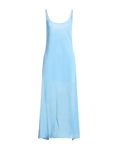 SEMICOUTURE Maxi Dress Size Cotton, Polyamide - Azure