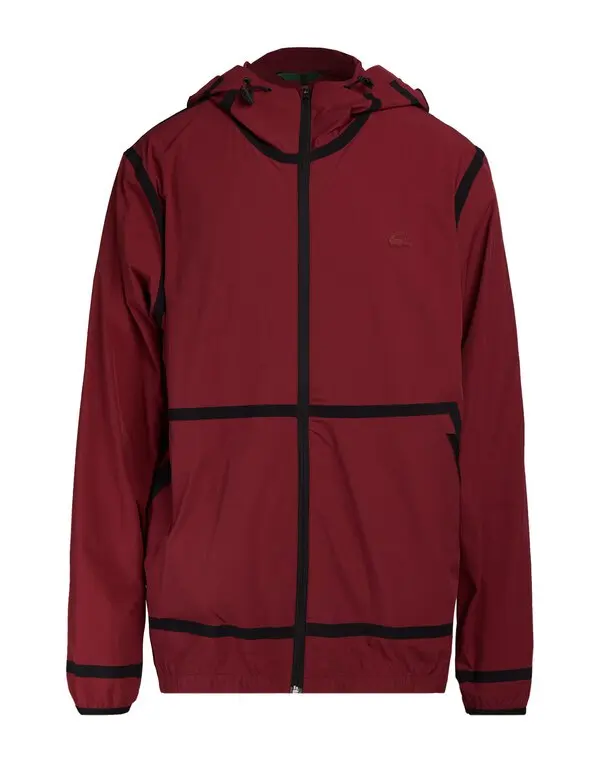 Lacoste Jacket Burgundy Size Polyamide, Elastane