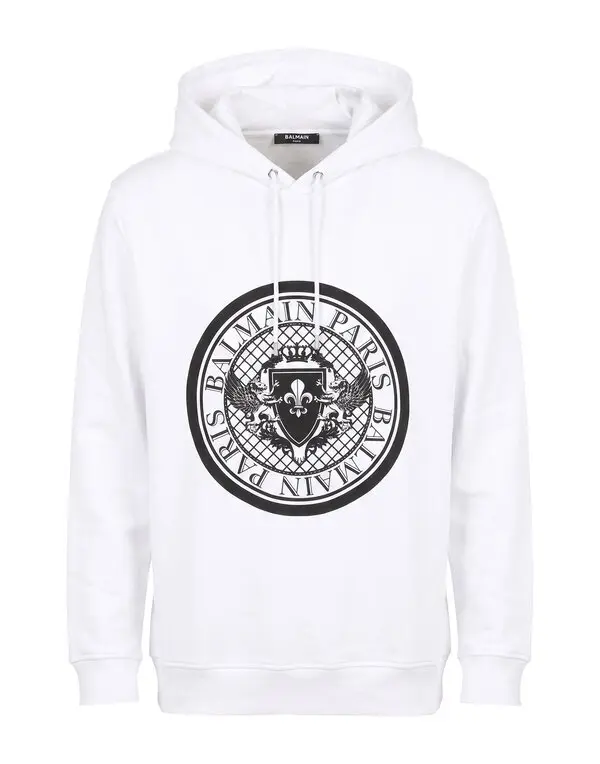 Balmain Sweatshirt Size Cotton, Elastane - White
