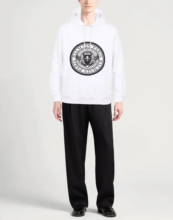 Balmain Sweatshirt Size Cotton, Elastane - White