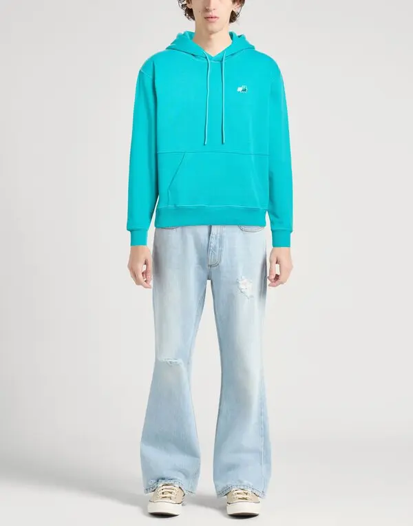 Drole De Monsieur Sweatshirt Turquoise Size Cotton