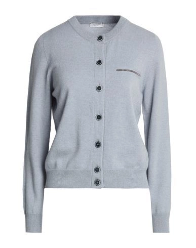 Peserico Cardigan Size Cashmere, Rayon, Metallic Fiber - Light Grey