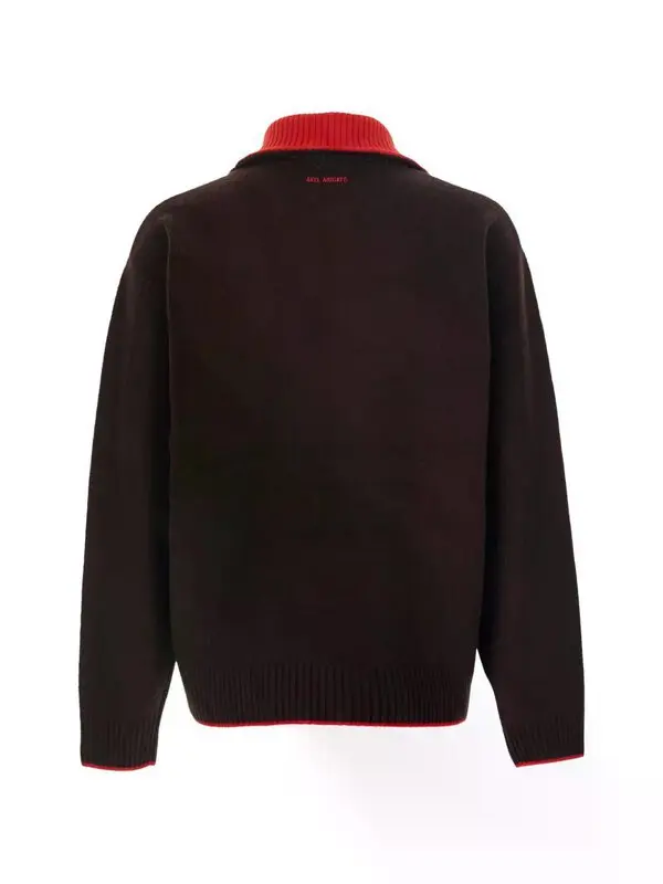 Axel Arigato Trace Half-zip Contrast-collar Sweater