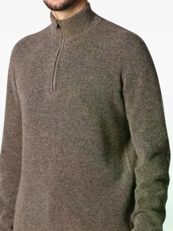 ROBERTO COLLINA Half-zip Knitted Sweater
