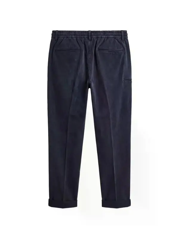 Peserico Drawstring Turned-up Straight-leg Trousers - Blue