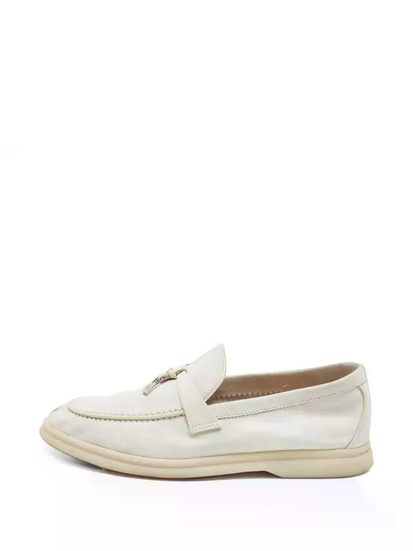 Loro Piana Summer Charms Walk Suede Loafers