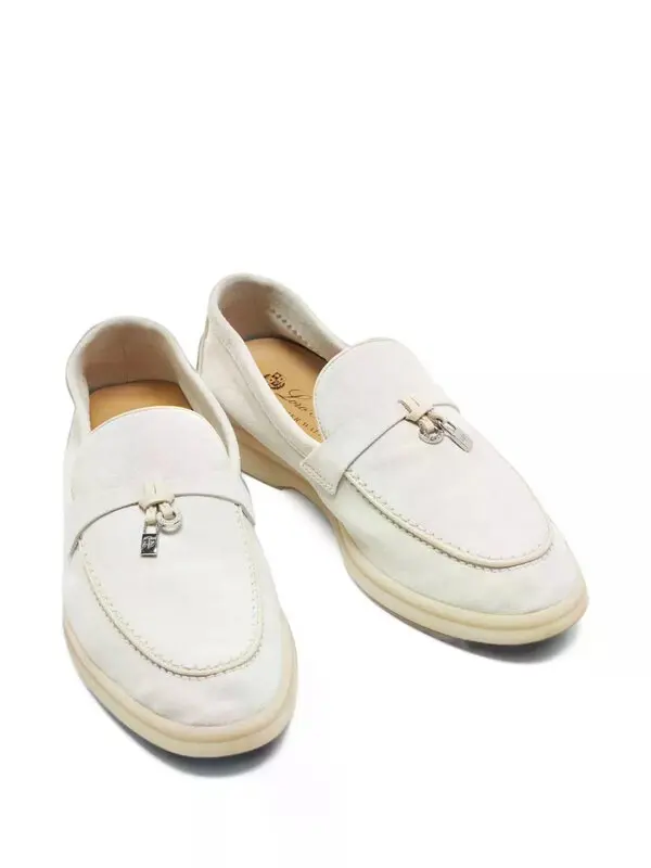 Loro Piana Summer Charms Walk Suede Loafers