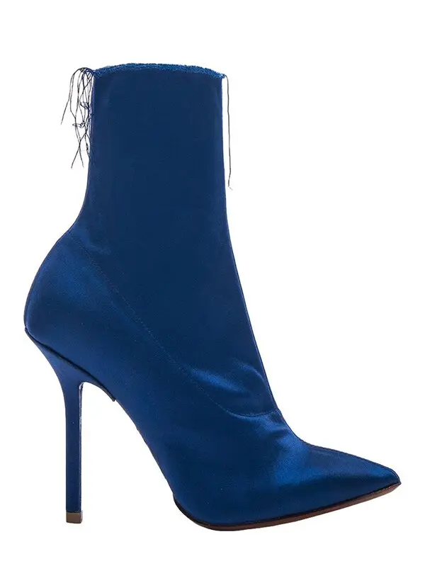 Vetements Naked Satin Hankle Boots - Blue
