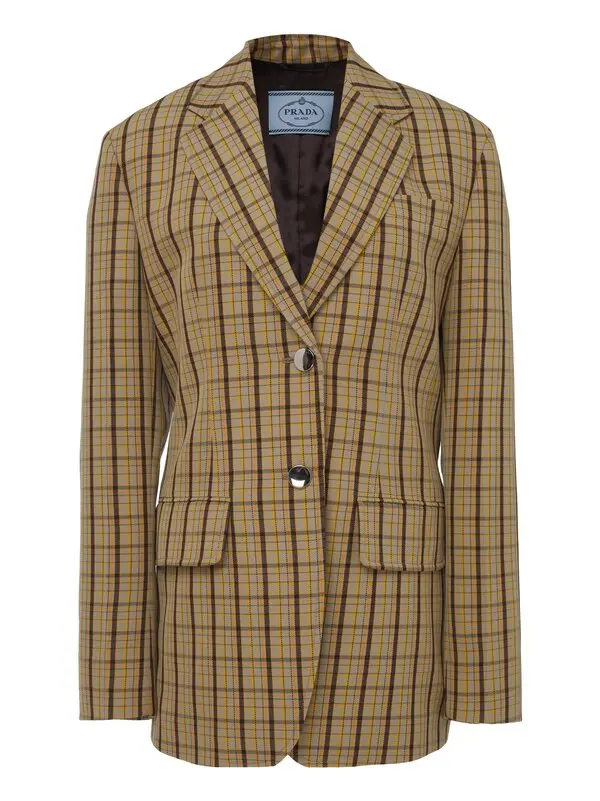 Prada Checked Virgin Wool Blazer - Multi