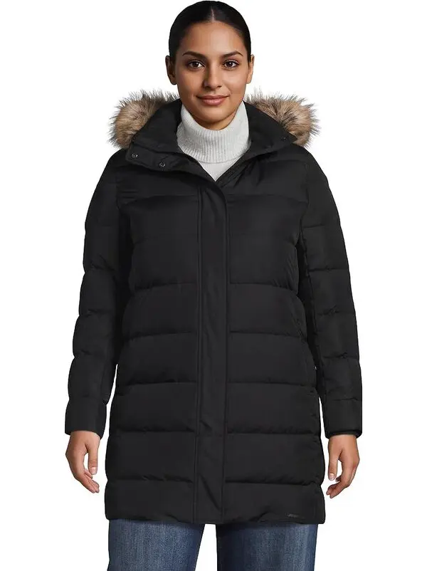 LANDS' END Down Winter Coat - Black