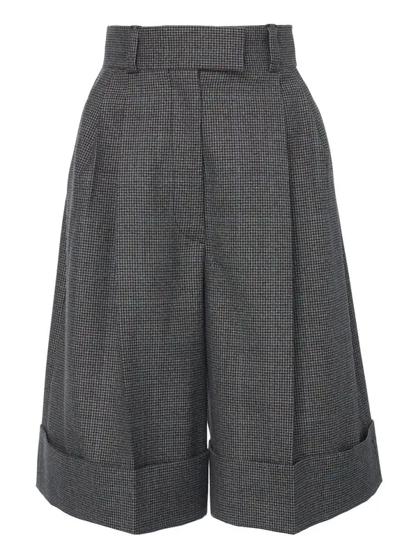 Miu Miu Cuffed Knee-length Shorts - Grey