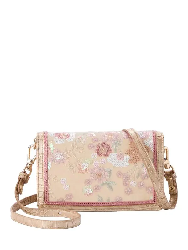 Brahmin Minuette Convertible Leather Crossbody Bag - Beige Multi Whimsy