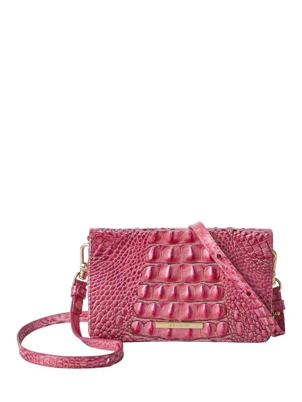 Brahmin Minuette Convertible Leather Crossbody Bag - French Rose Melbourne
