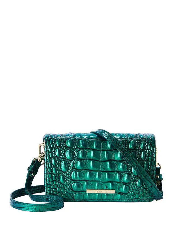 Brahmin Minuette Convertible Leather Crossbody Bag - Mystic Green Melbourne