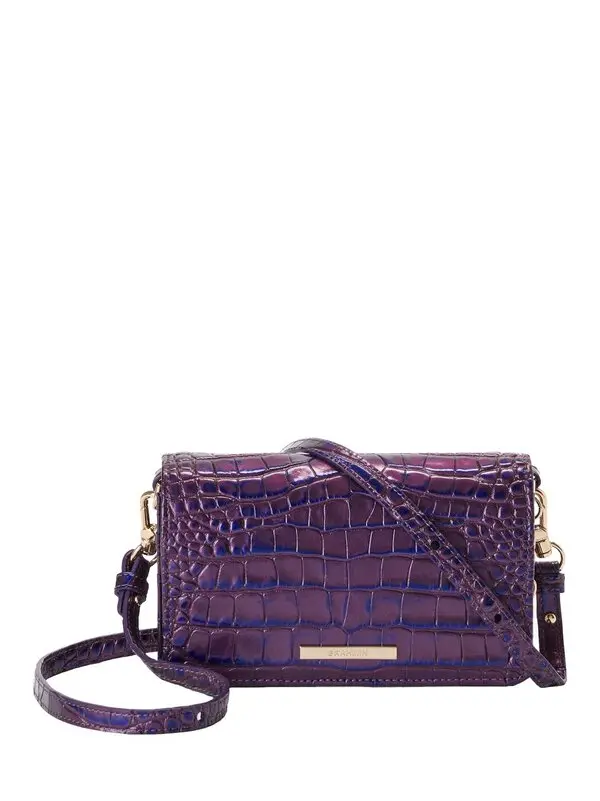 Brahmin Minuette Convertible Leather Crossbody Bag - Purple Acro