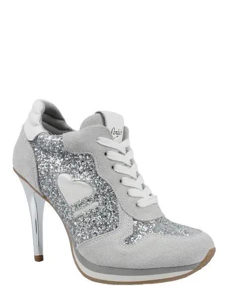 CANDIE'S Percy Platform Pump - Grey/silver