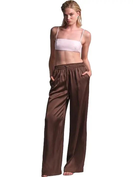 Bcbgmaxazria Amara Wide-leg Trousers - Chocolate