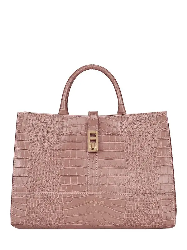 TEDDY BLAKE Lola Croco Handbag - Nude