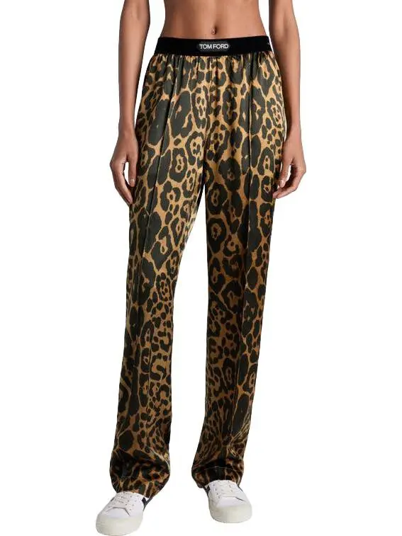 TOM FORD Stretch Silk Pajama Pants - Camel