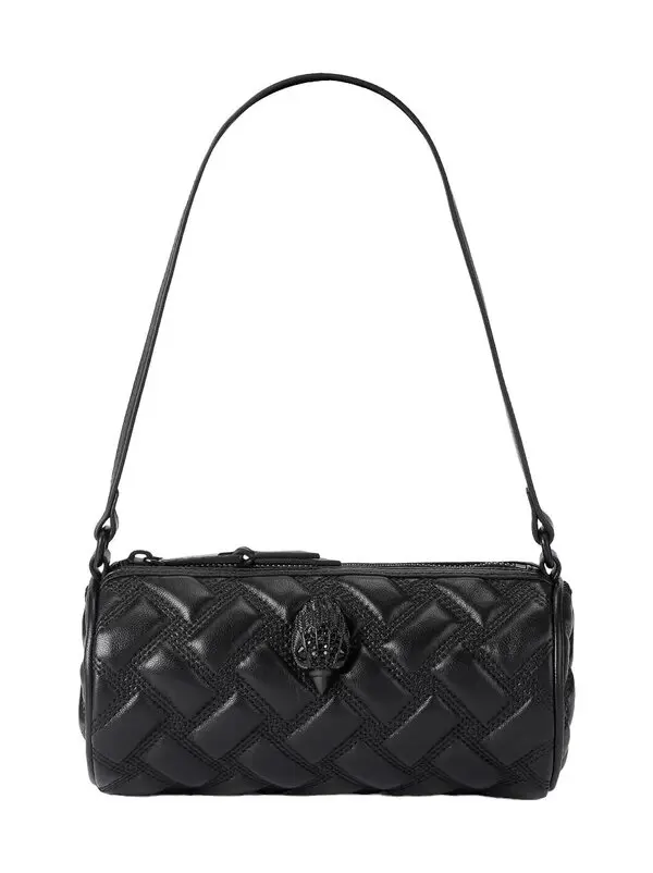 Kurt Geiger Small Kensington Barrel Bag With Embellished Eagle Head - Black