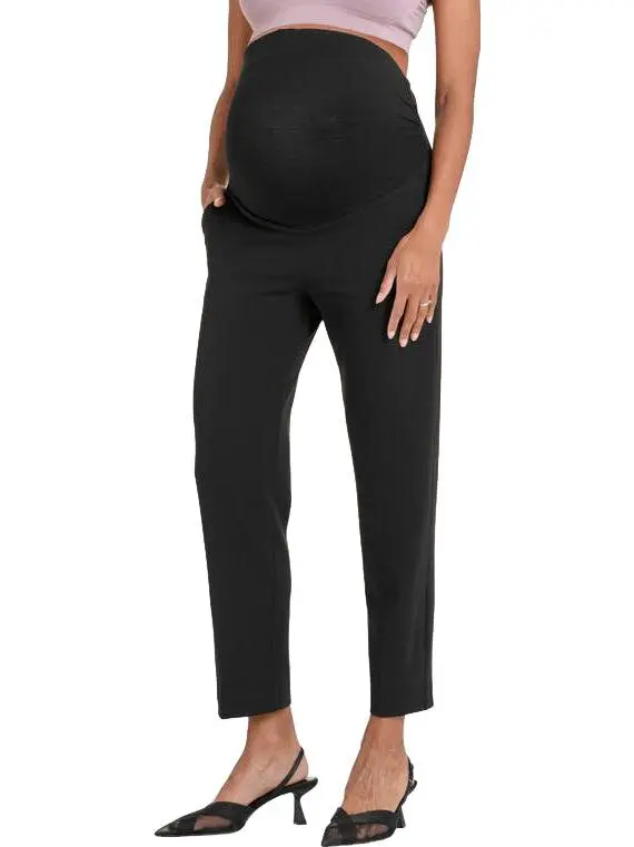 Seraphine Over-the-bump Ankle Maternity Trousers - Black