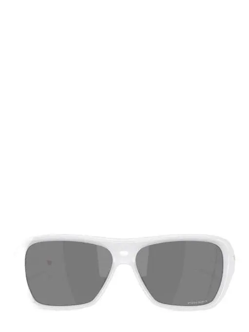 Oakley 60mm Rectangular Sunglasses - Black White