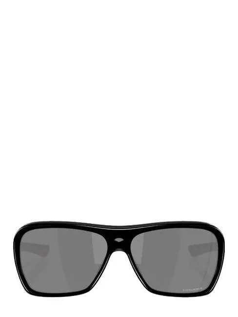 Oakley 60mm Rectangular Sunglasses - Shiny Black