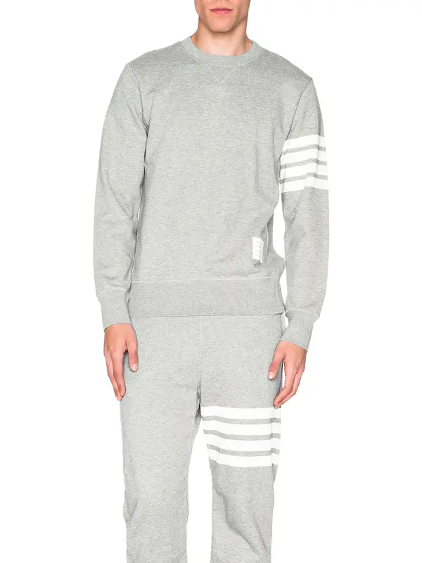 Thom Browne Classic Sweatshirt - Light Heather Grey