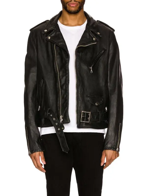 SCHOTT Vintage Fit Moto Jacket - Black