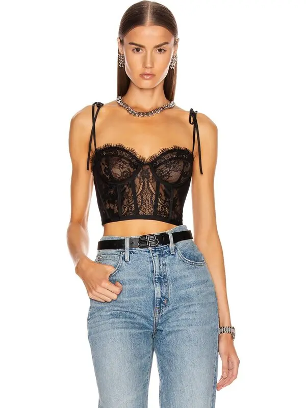 REVE RICHE Nayra Bustier Top - Black