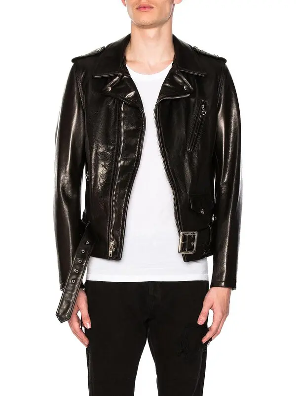 SCHOTT Pebbled Moto Jacket - Black