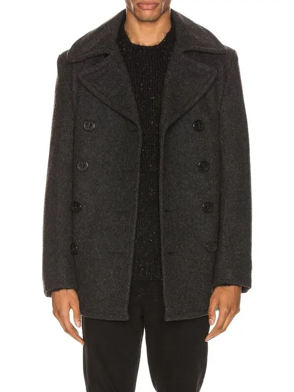 SCHOTT Slim Fit Peacoat - Dark Ox