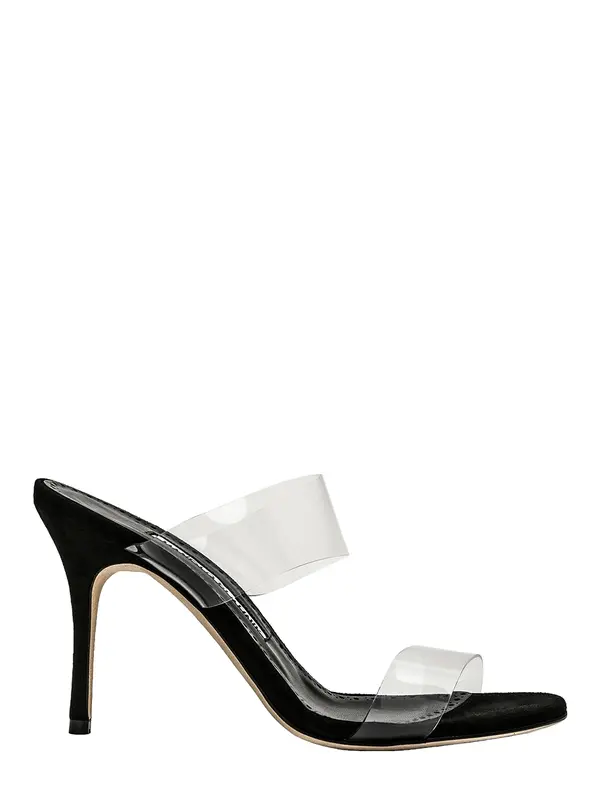 Manolo Blahnik Scolto Pvc Sandals - Black