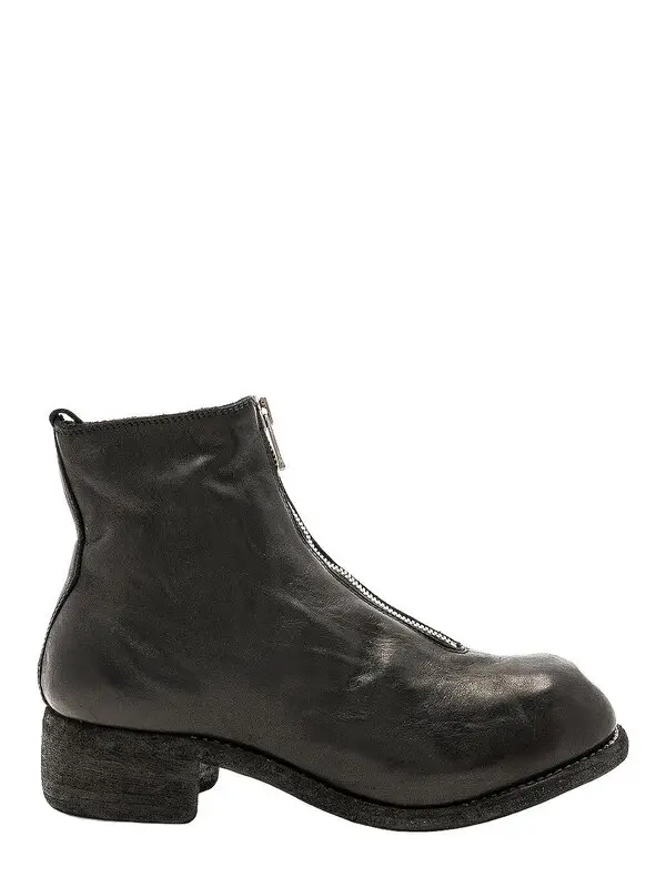 Guidi Soft Horse Full Grain Front Zip Boots - Black