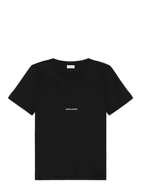 Saint Laurent Logo Tee - Black