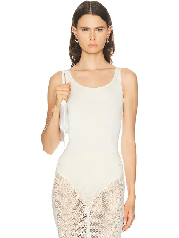 Wolford Jamaika String Bodysuit - Buttercream