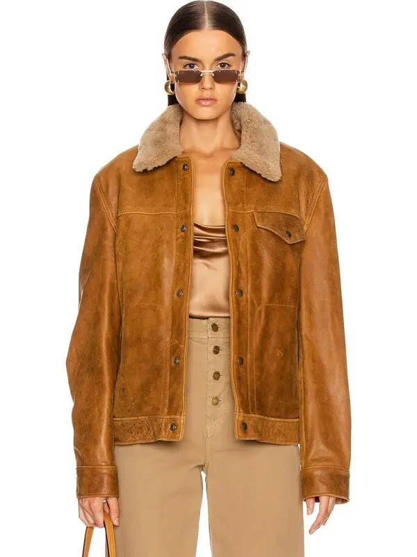 SCHOTT Waxy Vintage Buffalo Trucker - Sycamore