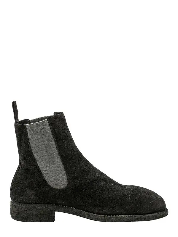 Guidi Suede Chelsea Boots - Black