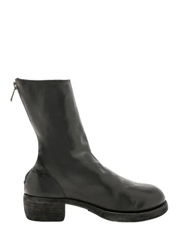 Guidi Leather Horse Zip Back Boots - Black