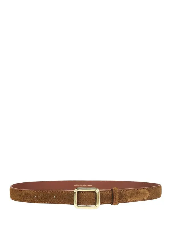 Lié Studio Georgia Wide Belt - Maple Brown Suede