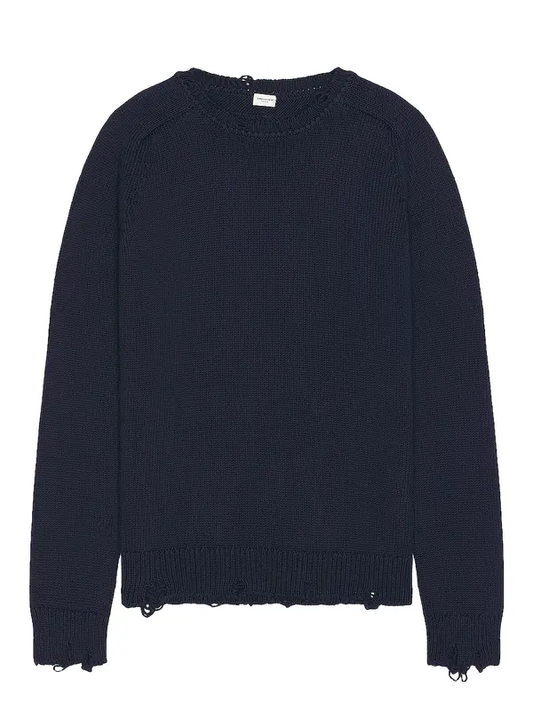 Saint Laurent Detail Crewneck - Marine