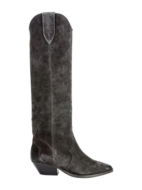Isabel Marant Denvee Knee High Boots - Faded Black