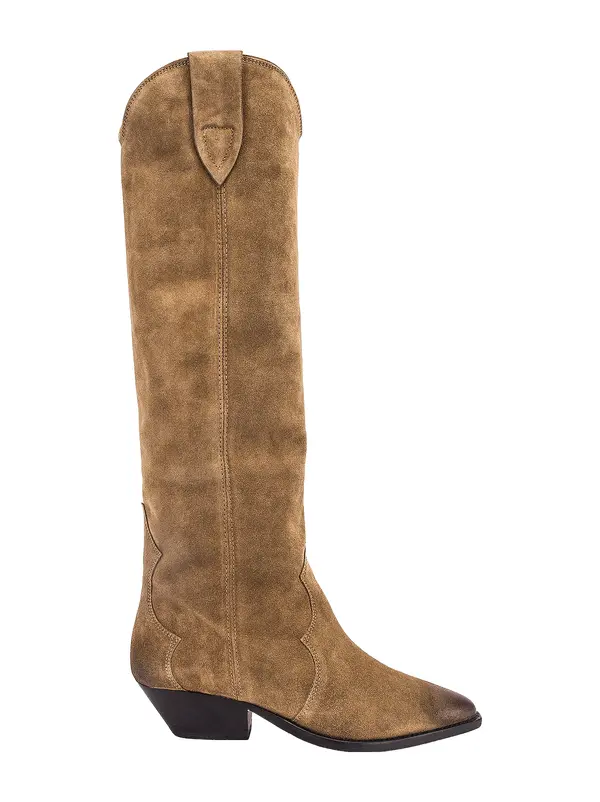 Isabel Marant Denvee Suede Boots - Taupe