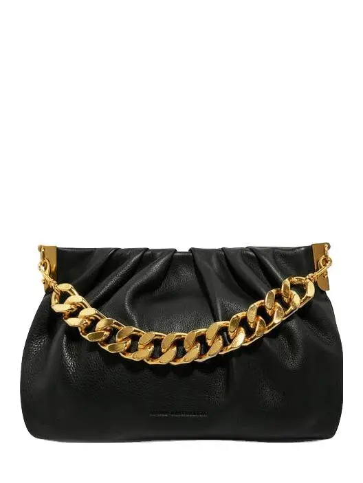AIMEE Chill Out Frame Clutch - Black Leather