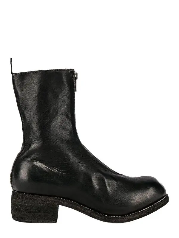 Guidi Pl2 Full Grain Horse Front Zip Boots - Black