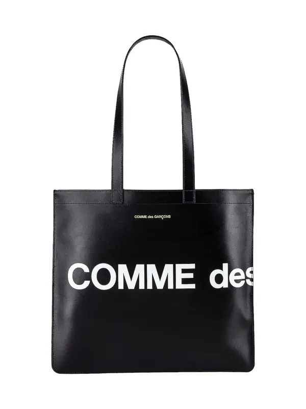 Comme Des Garçons Huge Logo Tote - Black